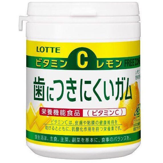 LOTTE Non-Sticky Lemon Gum with Vitamin C – Functional Gum 138g – WABI ...