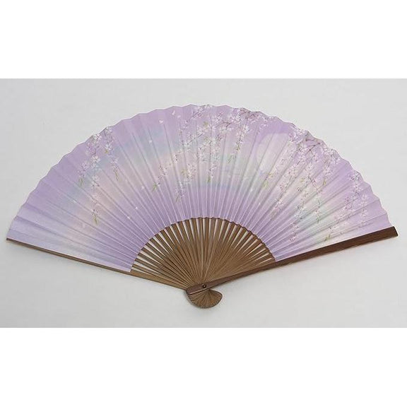 [Hasegawa] Kyoto Folding Fan – Sakura Design, Purple, Handmade by Kyot ...