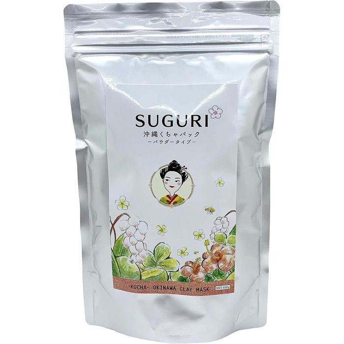 SUGURI Okinawa Kucha Clay Pack for oil skin and pores– 400g (No Alcoho ...