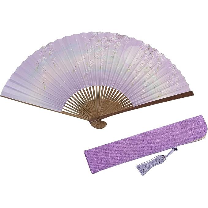 [Hasegawa] Kyoto Folding Fan – Sakura Design, Purple, Handmade by Kyot ...